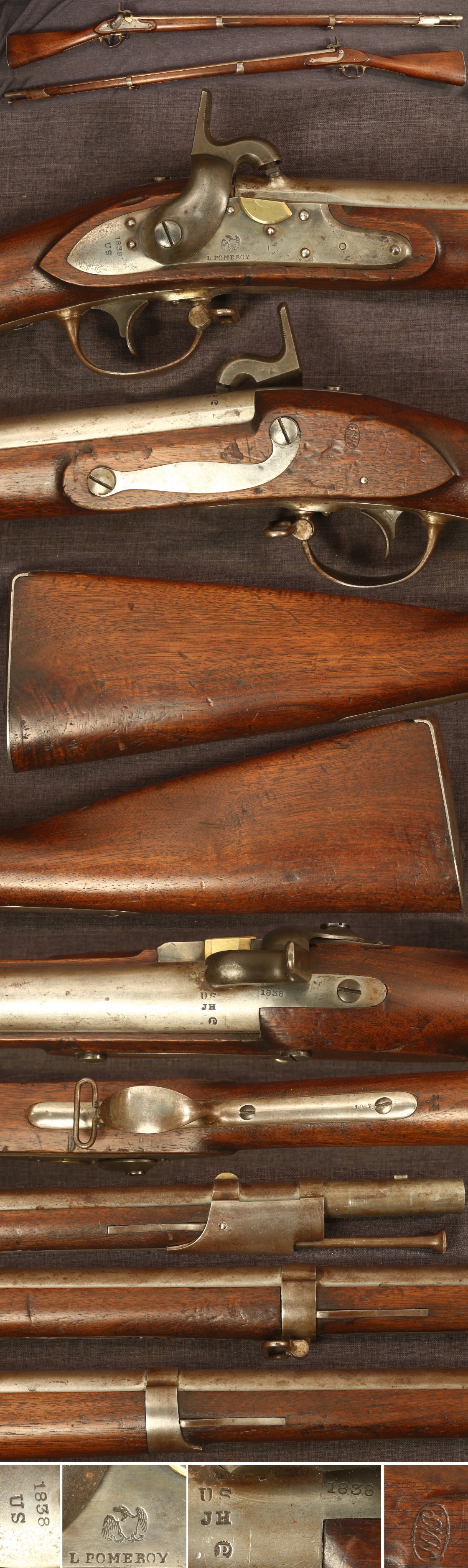 gundersonmilitaria.com - M1816 L.Pomeroy rifled musket - $1750.00