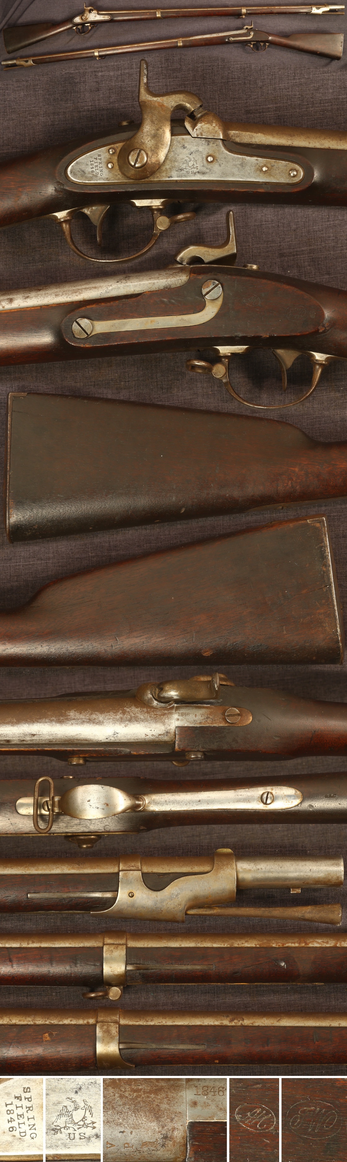 gundersonmilitaria.com - M1842 Springfield musket dated 1846 - $1650.00