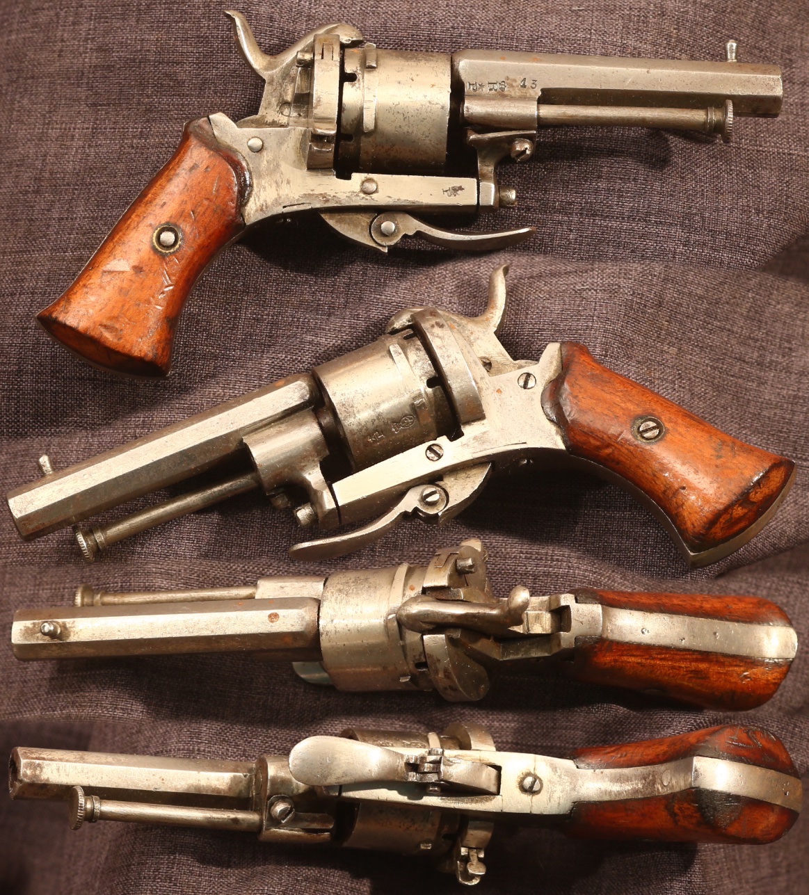 gundersonmilitaria.com - Diminutive Belgian pinfire revolver with ...