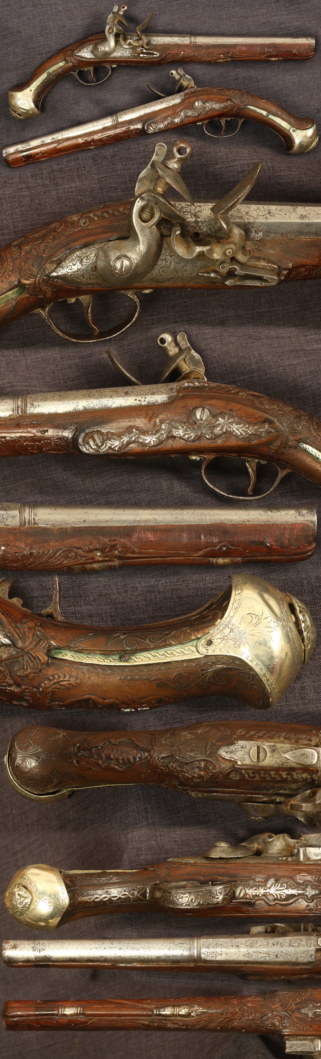 gundersonmilitaria.com - fancy flintlock Mediterranean pistol with ...