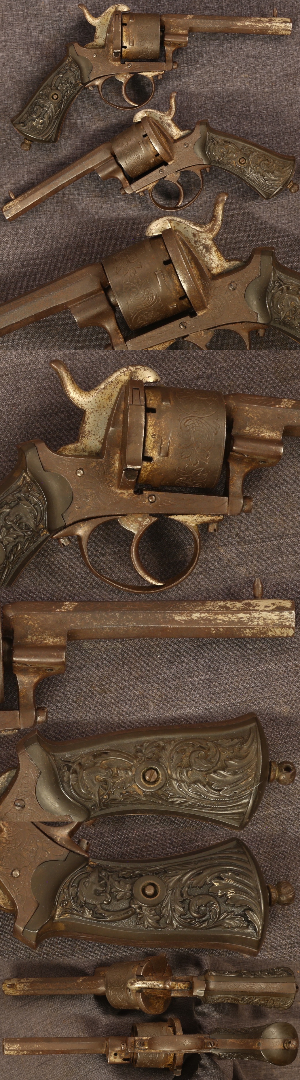 gundersonmilitaria.com - Double action medium frame pinfire revolver ...