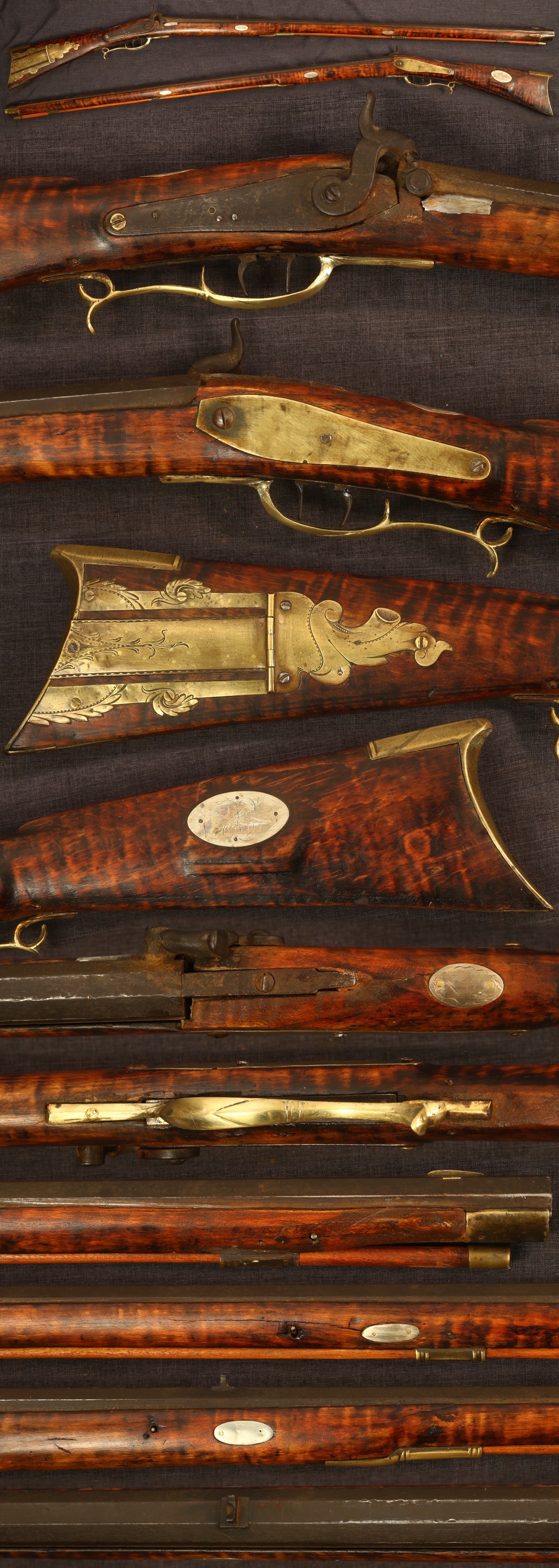 gundersonmilitaria.com - C1840-60 percussion curly maple fullstock ...