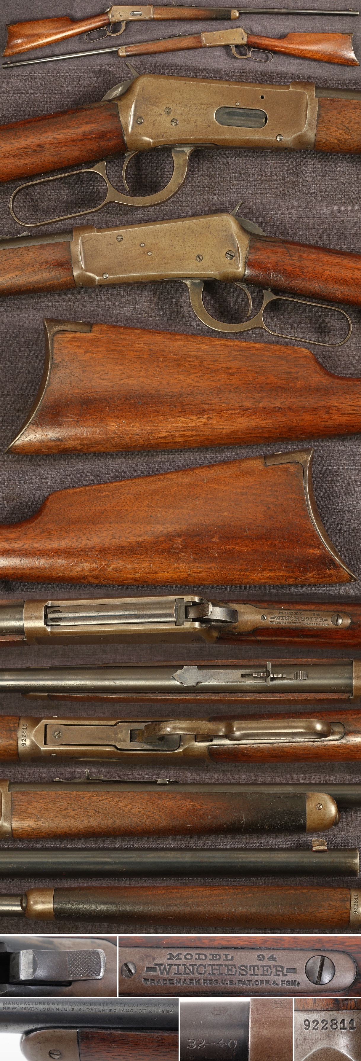 gundersonmilitaria.com - Winchester Model 94 lever action .32-40 rifle ...