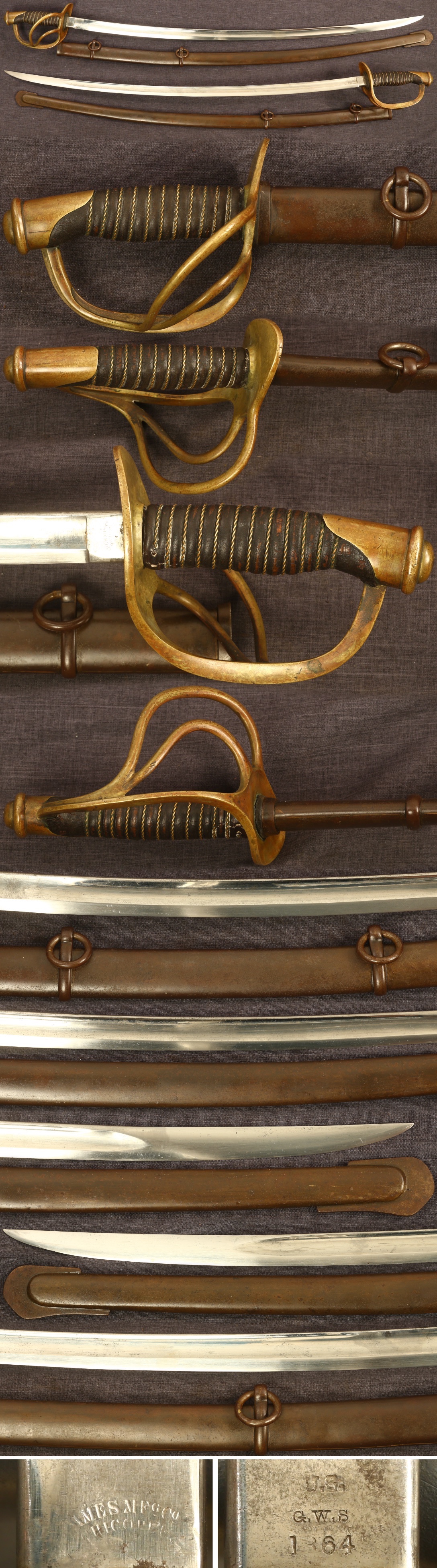 M1850 Foot Officer sword with scabbard, by Horstmann